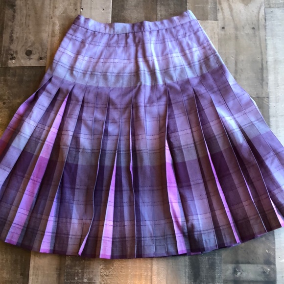 Pendleton | Skirts | Vintage Pendleton Purple Plaid Pleated Skirt ...